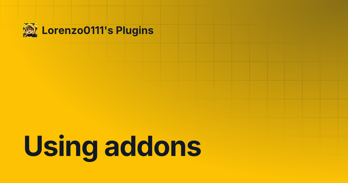 Using addons | Lorenzo0111's Plugins